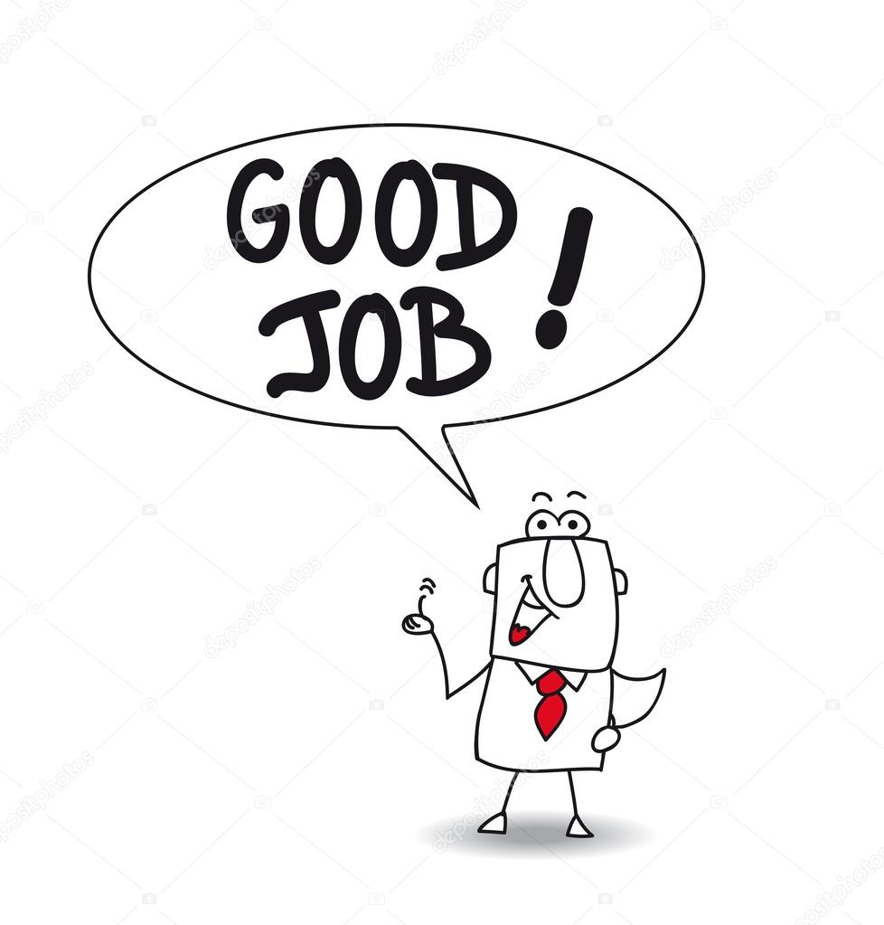 Businessman says "Good job" Stock Vector Image by ©tintin75 #55677909