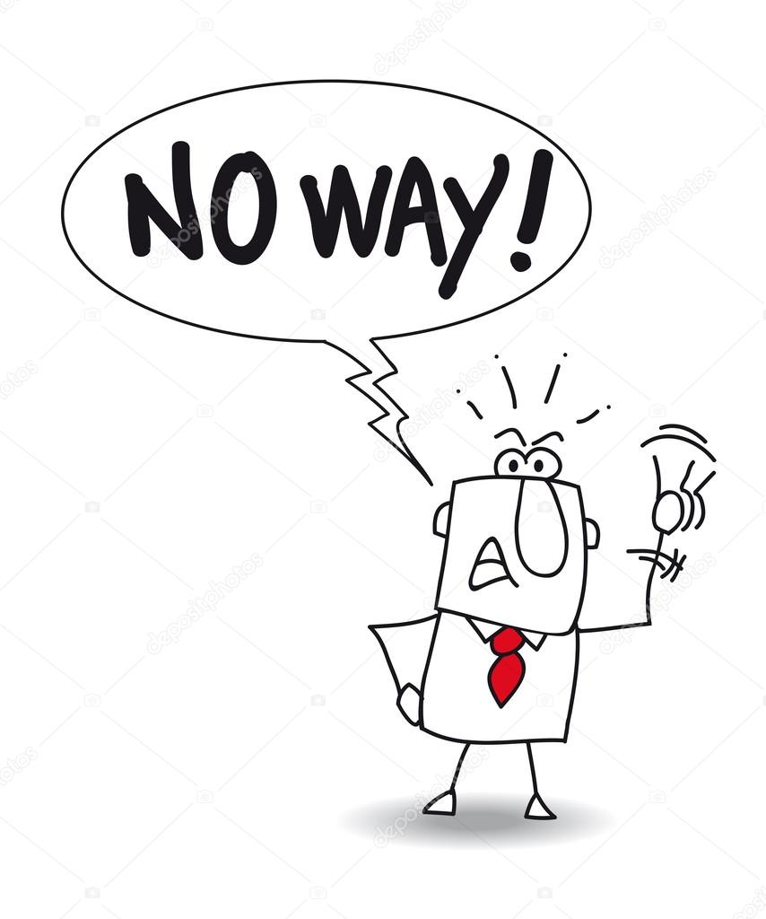 Businessman says No way. Stock Vector by ©tintin75 56134195
