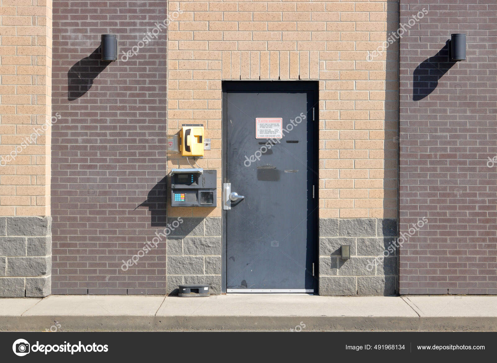 Full Frontal View Typical Modern Payphone Seen Attached Convenience ...