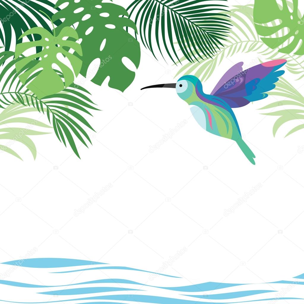 Tropical banner with bird Stock Vector Image by ©Birdhouse #110154206