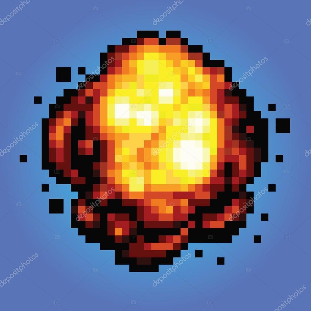 explosión pixel arte juego estilo ilustración 2023