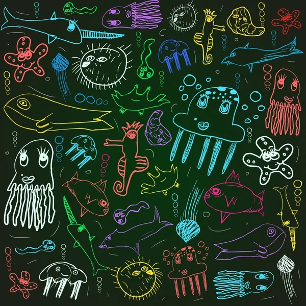 Sea animal stingray doodle Stock Photos & Royalty-Free Images ...