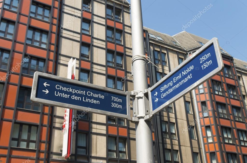 Berlin street sign — Stock Photo © hansenn #58052875