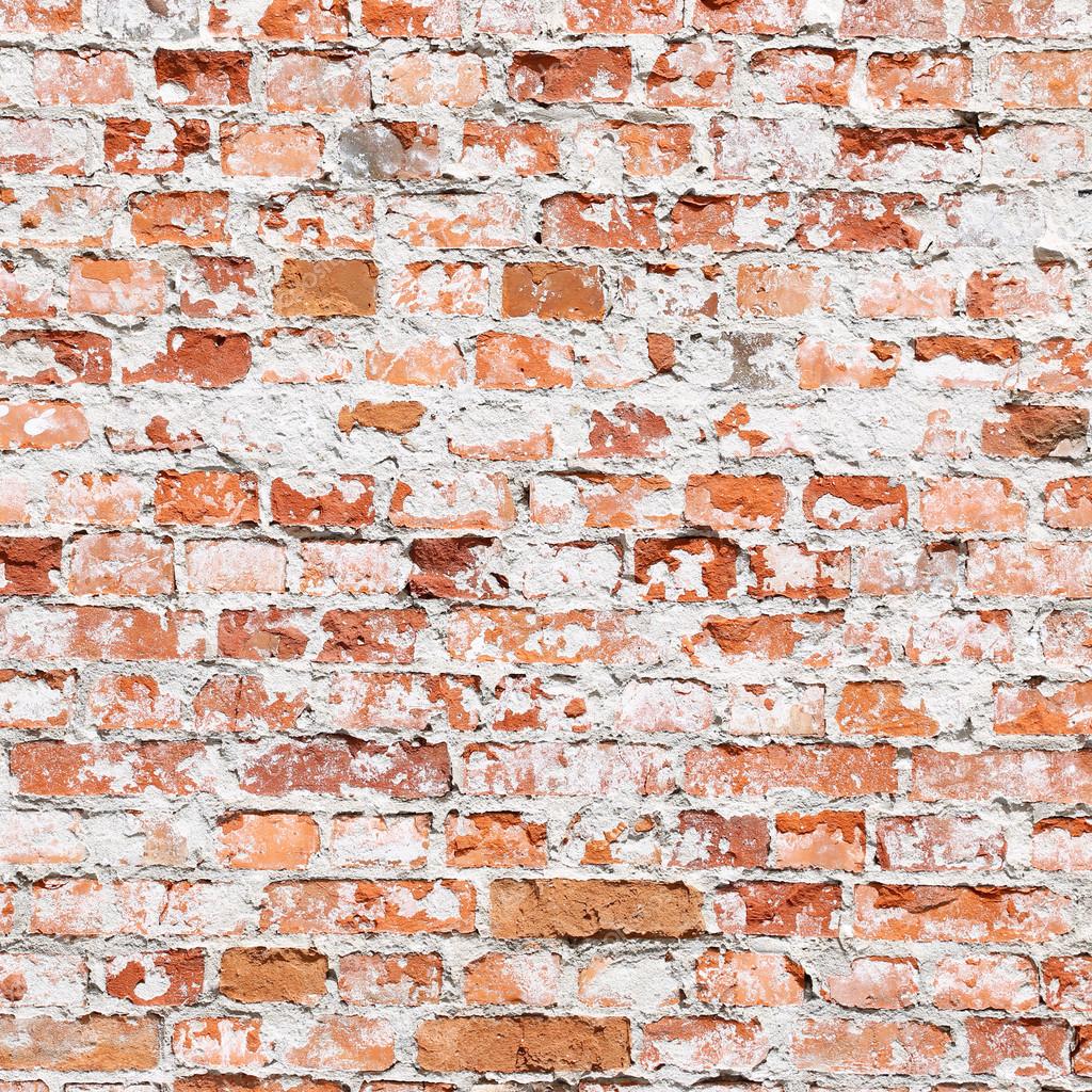 Old red brick wall texture background white cement Stock Photo by ...