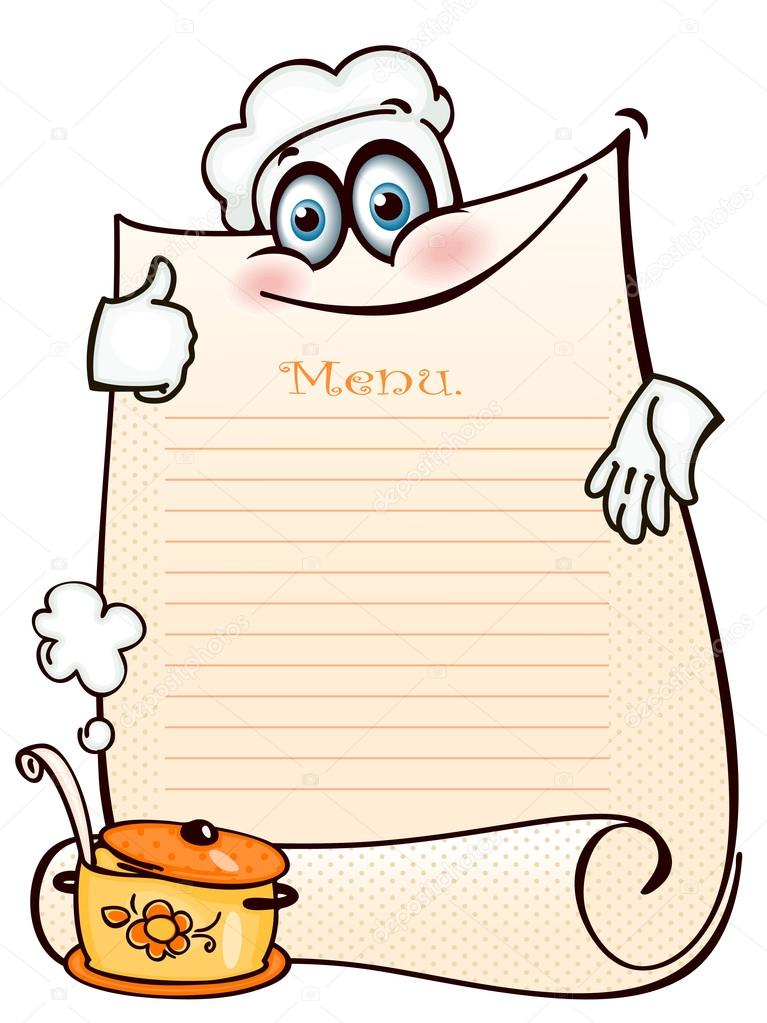 Blank Menu Clip Art