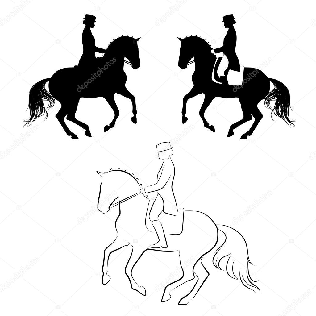 Horse Silhouette Dressage