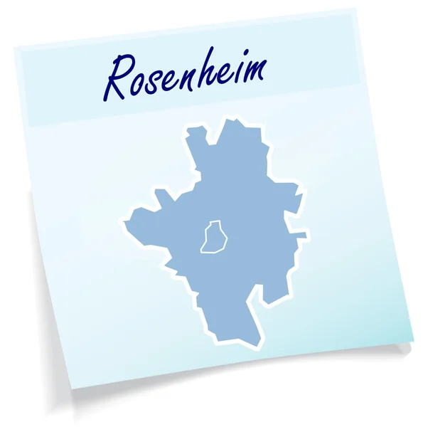 Mapa de Rosenheim como nota adhesiva 2024