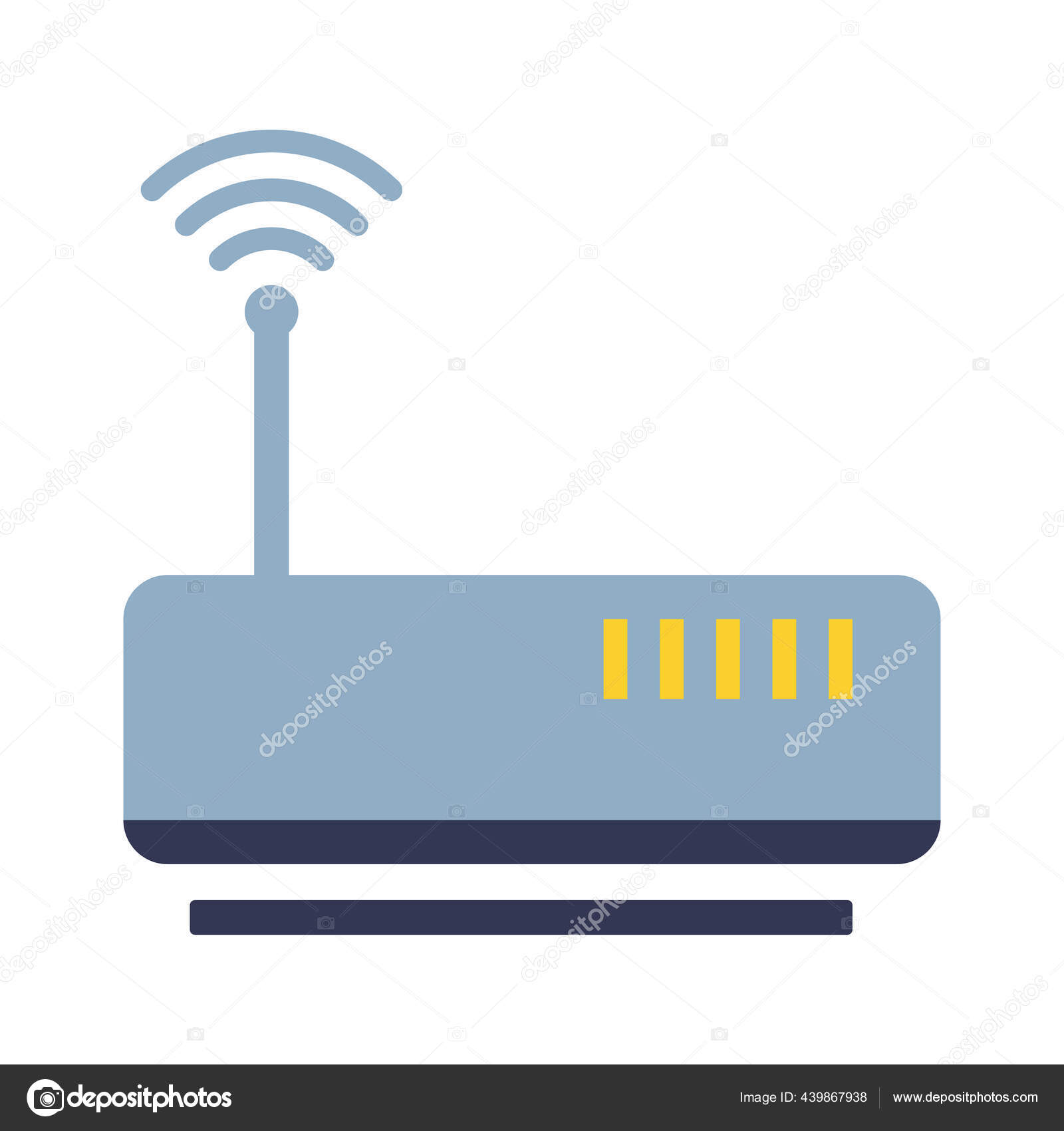 Wireless Router Internet Network Vector Icon Stock Vector Image by ...