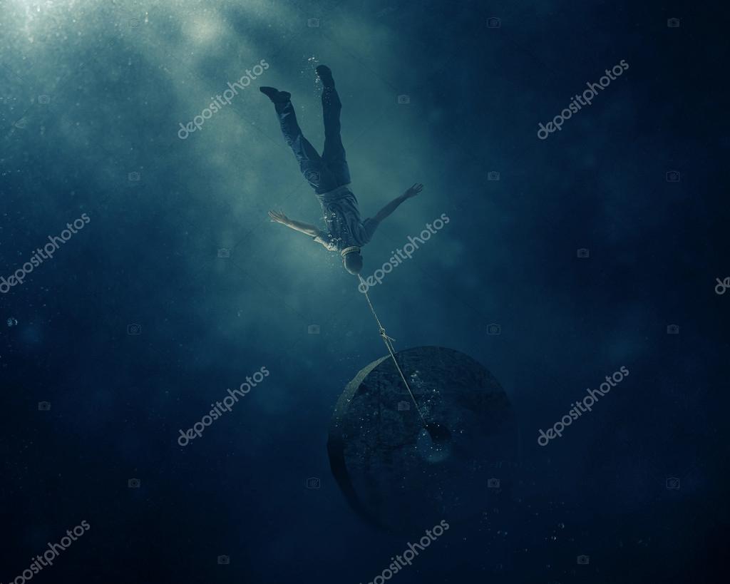Sinking with a millstone. Stock Photo by ©kevron2002 61597177