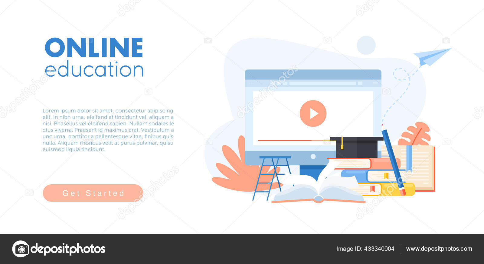 Learning language banner illustration. Cartoon website design for ...