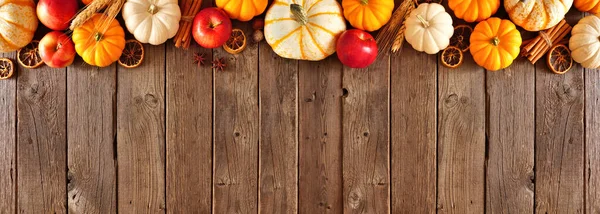 Fall Corner Border Rustic Dark Wood Banner Background Top View Stock Photo by ©JeniFoto 609019386