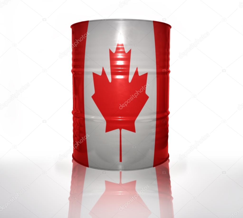 Barrel with canadian flag — Stock Photo © Ruletkka #71341361