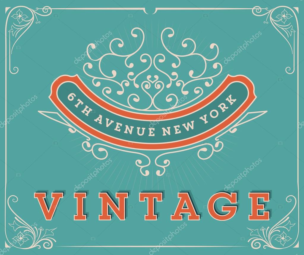 Retro label. Elements separated by layers. Stock Vector Image by ...
