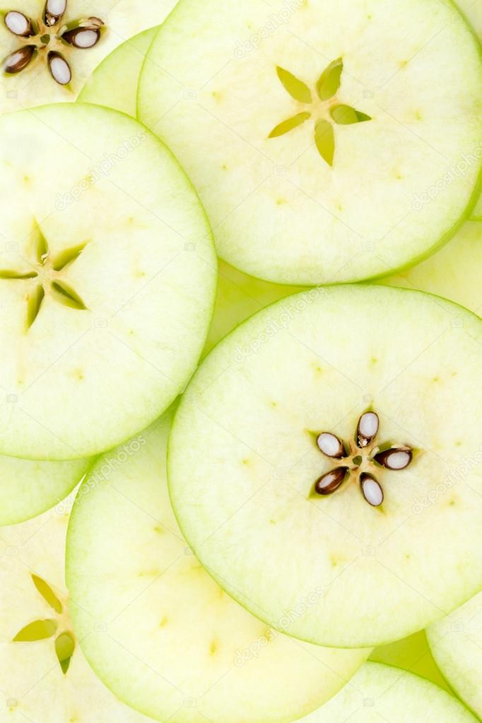 Conceptual background pattern and texture of sliced apples Stock Photo ...