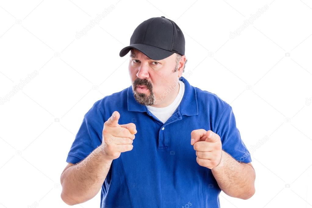 Dogmatic man making a point in a discussion — Stock Photo © oocoskun ...