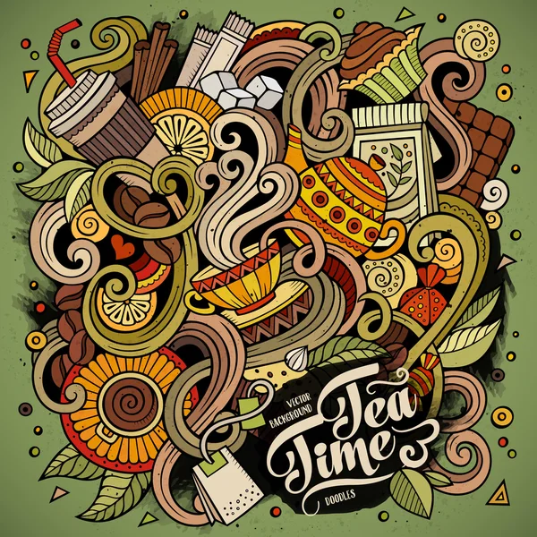 Cartoon coffee time doodles Stock Vector by ©3dsparrow 108425352