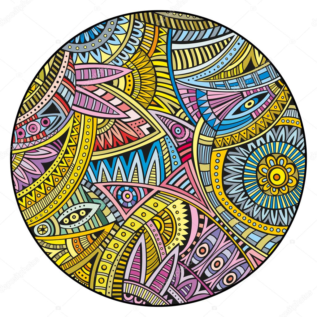 Vector ethnic circle background. Stock Vector Image by ©3dsparrow ...