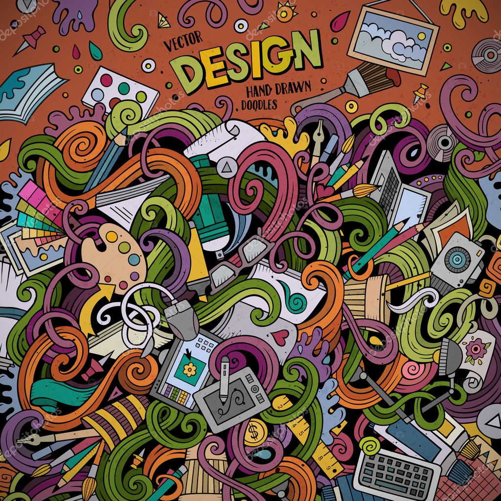 Cartoon cute doodles design frame Stock Vector Image by ©3dsparrow ...