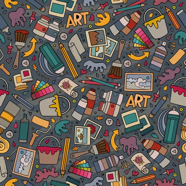 Cartoon cute hand drawn Handmade seamless pattern Stock Vector Image by ...