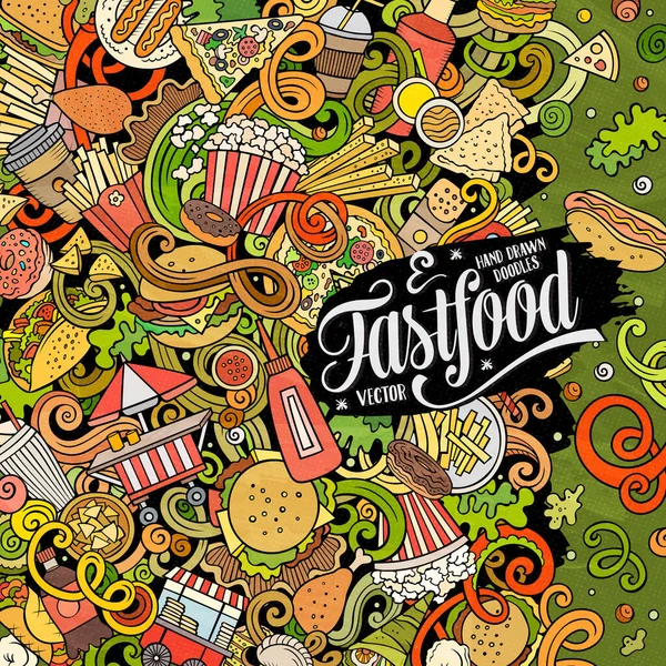 Fast food doodles hand drawn vector symbols Stock Vector by ©3dsparrow ...