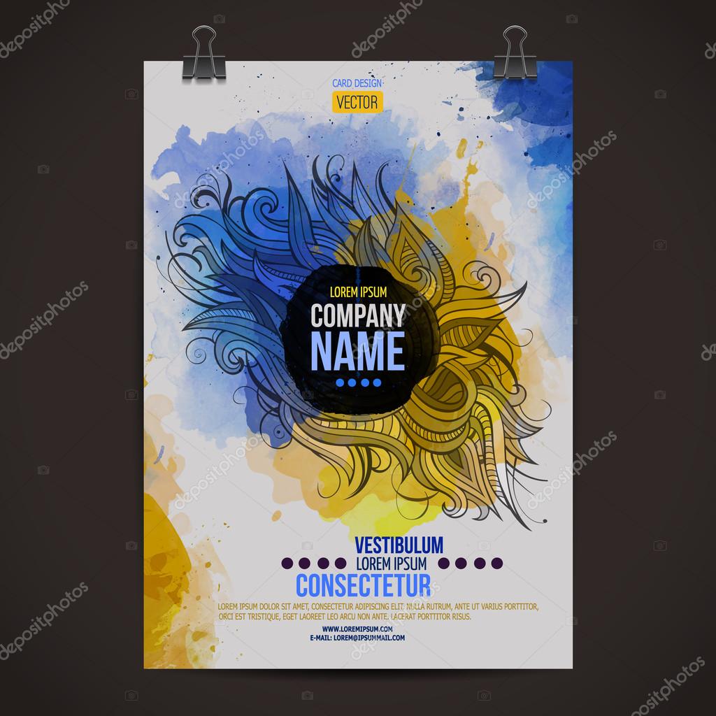 Vector watercolor poster Stock Vector Image by ©3dsparrow #52603937