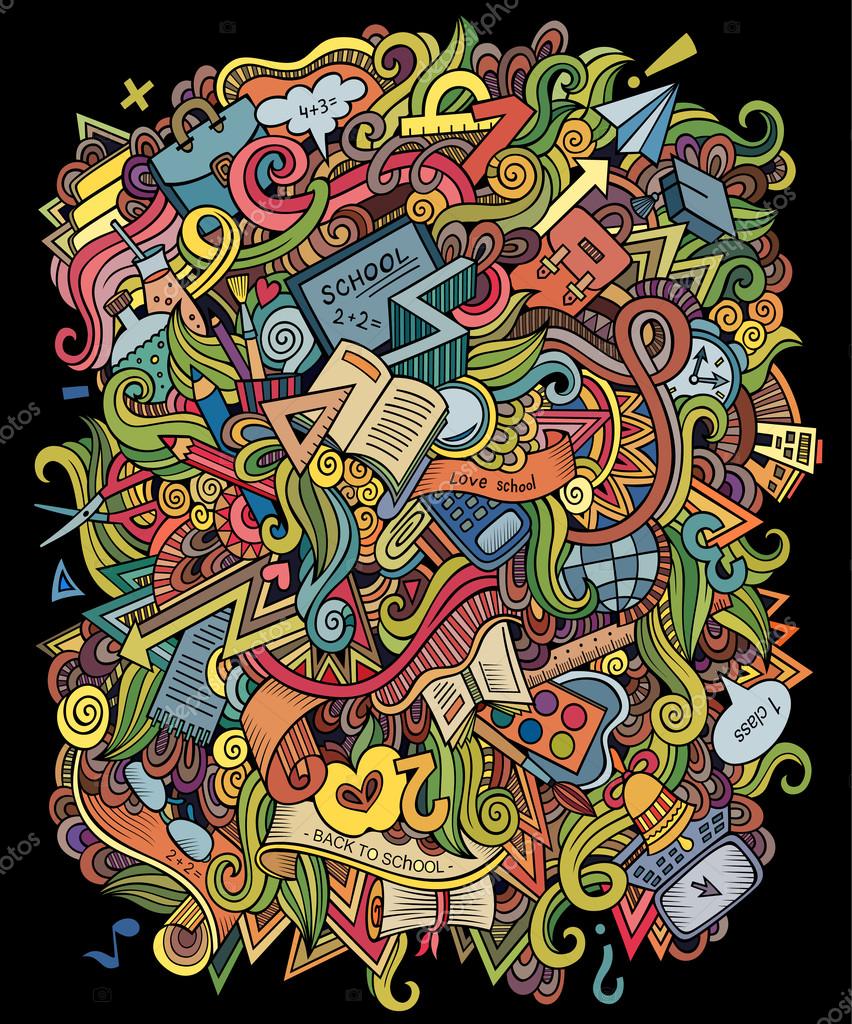 Hand drawn school background Stock Vector Image by ©3dsparrow #53459121