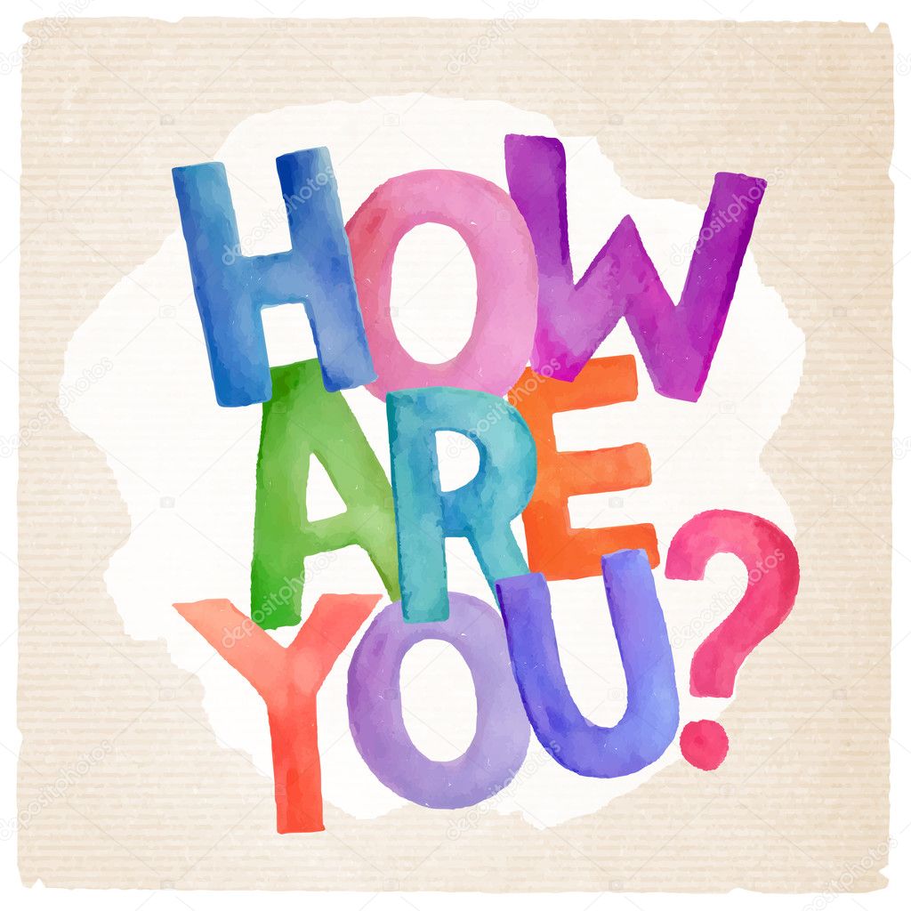 Vector watercolor how are you phrase Stock Vector Image by ©3dsparrow ...