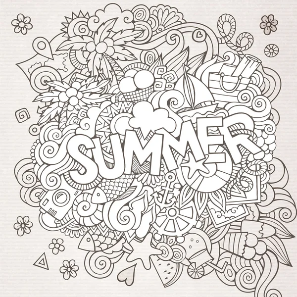 Summer drawings imágenes de stock de arte vectorial | Depositphotos