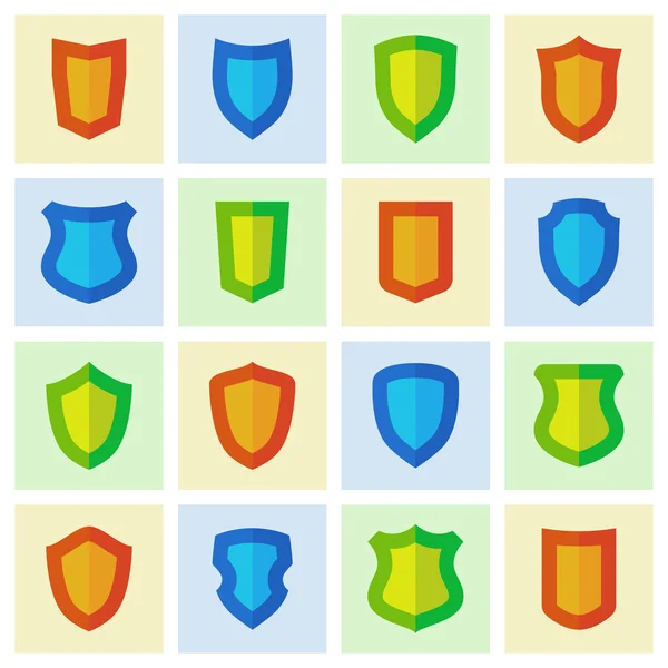 Set of different shield shapes icons Stock Vector Image by ©skymax ...