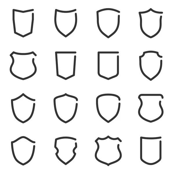 Set of different shield shapes icons Stock Vector Image by ©skymax ...