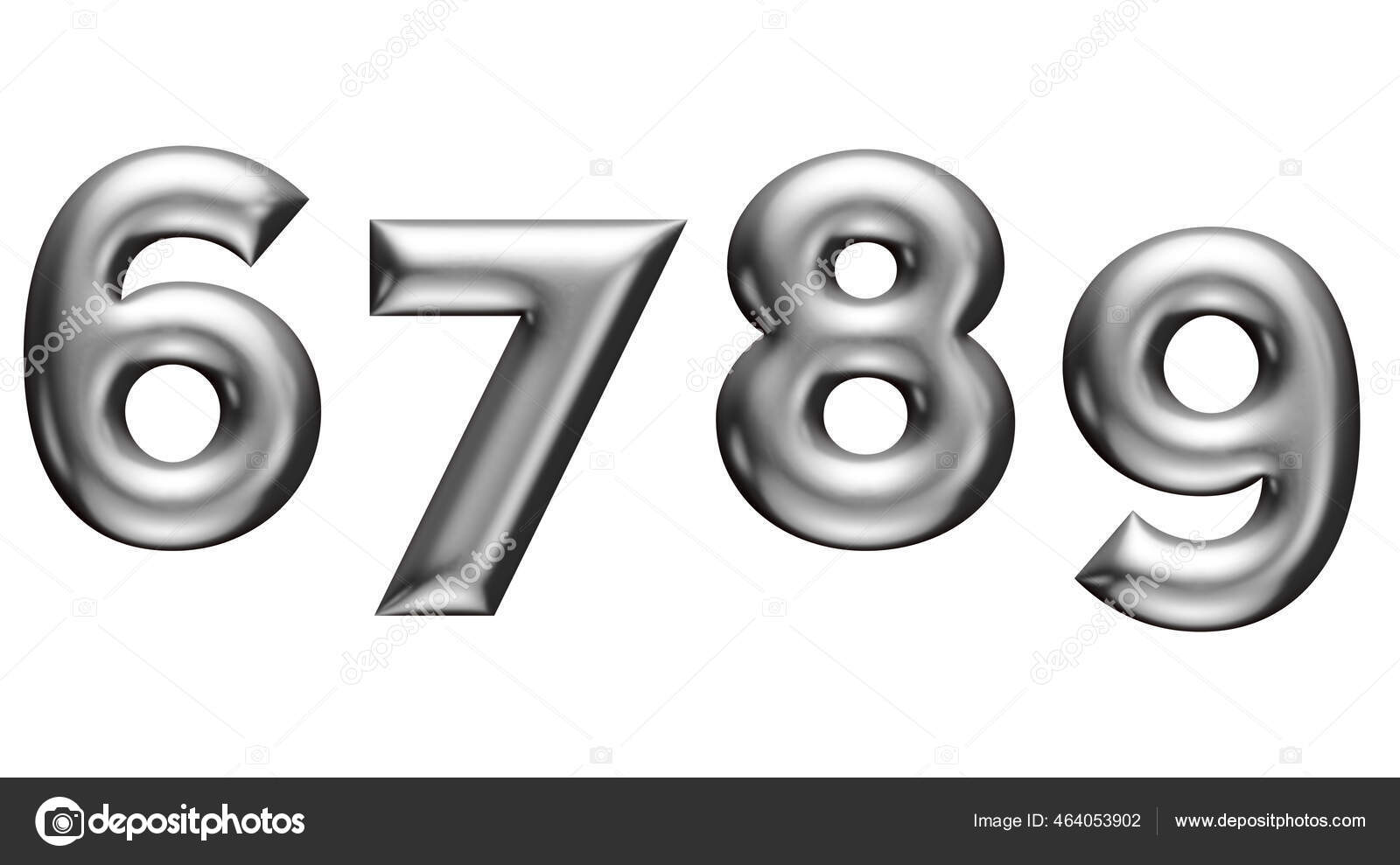 Set Numbers 6789 Illustration Metallic Alphabet — Stock Photo © tiziano ...
