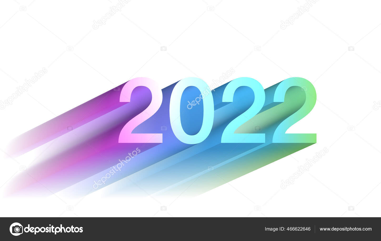 2022 New Year Multicolored Alphabet Set Numbers Illustration — Stock ...
