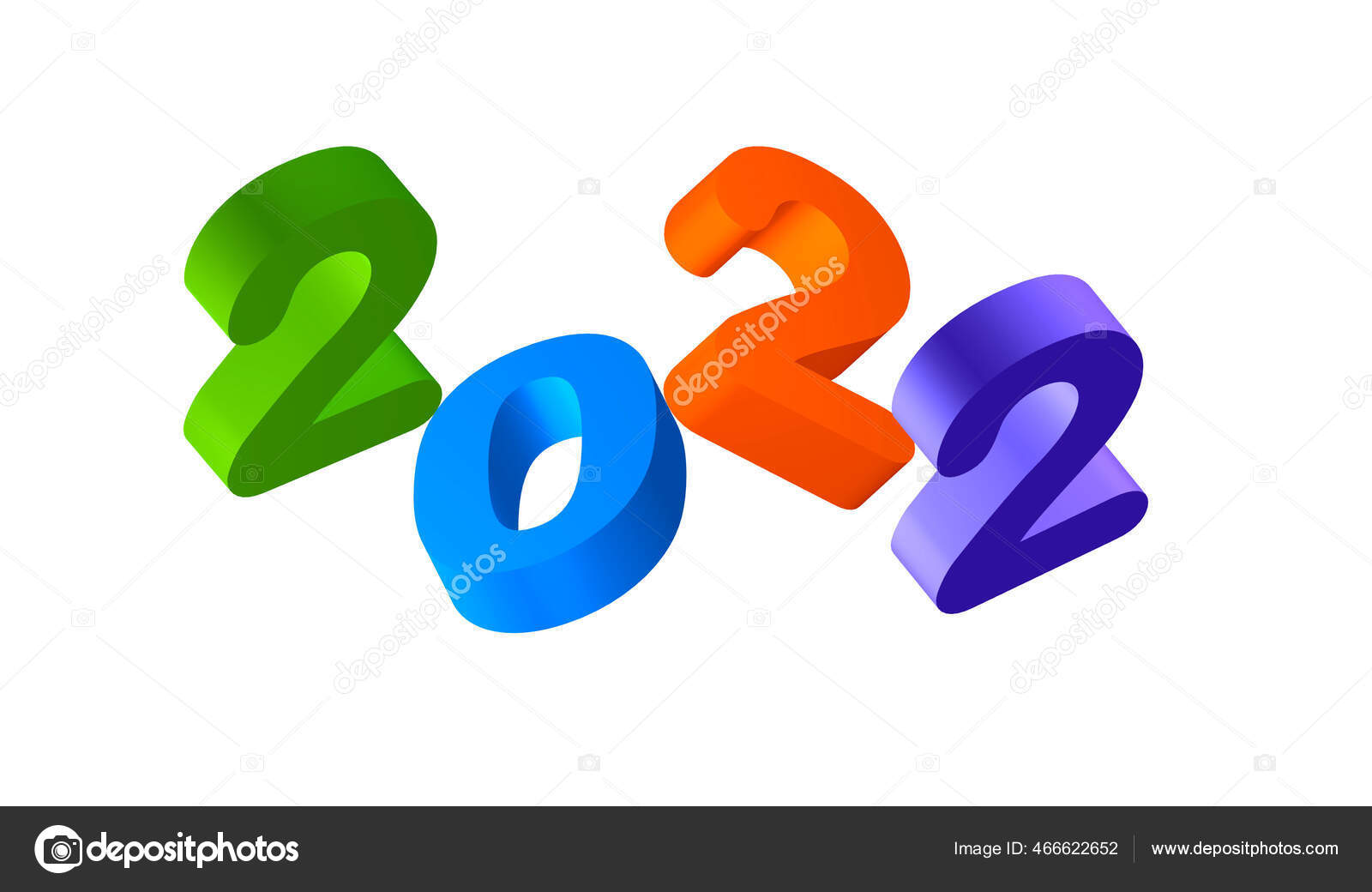 Multicolored Alphabet Year 2022 Numbers Illustration Stock Photo by ...