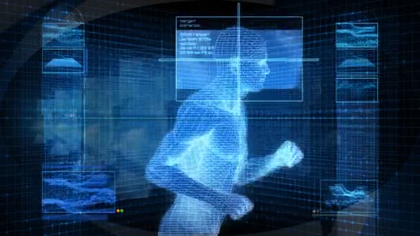 Bionic 3D Man Profile (HD Loop) Stock Video Footage by ©eyeidea #82805650