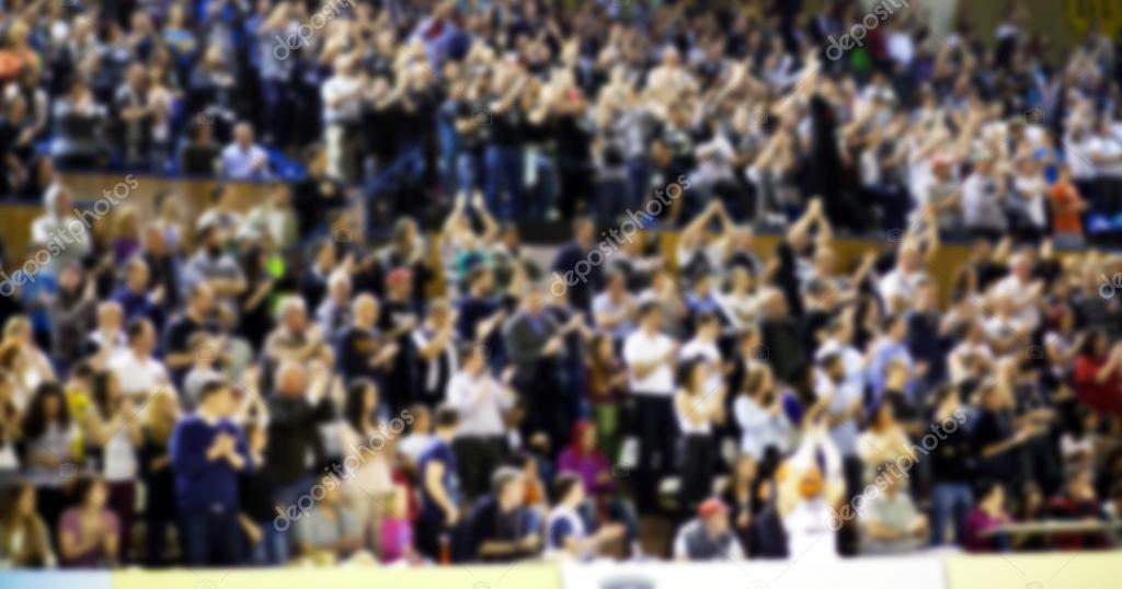 Crowd Of People Cheering Basketball