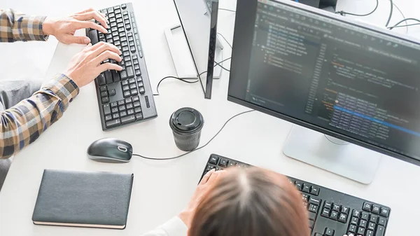 Programmer Working Software Development Coding Technologies Website Design Technology Concept ...