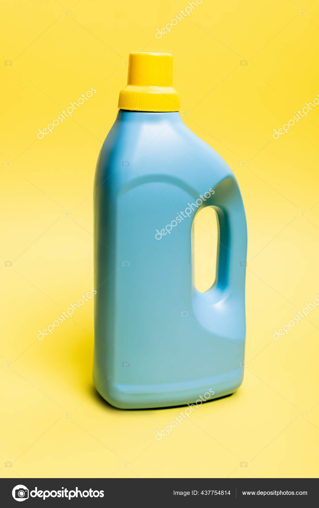 Blue Bottle Detergent Yellow Background — Stock Photo © IgorVetushko ...