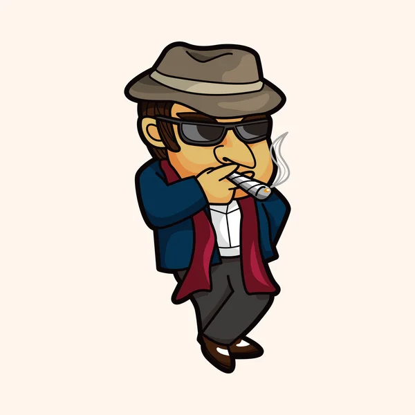Elements of the mafia theme Vector Art Stock Images | Depositphotos