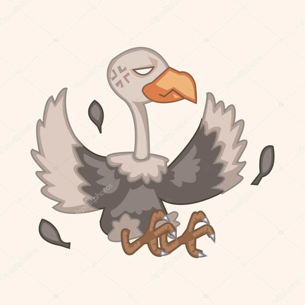 Ave condor dibujos animados tema elementos vector, eps — Vector de ...