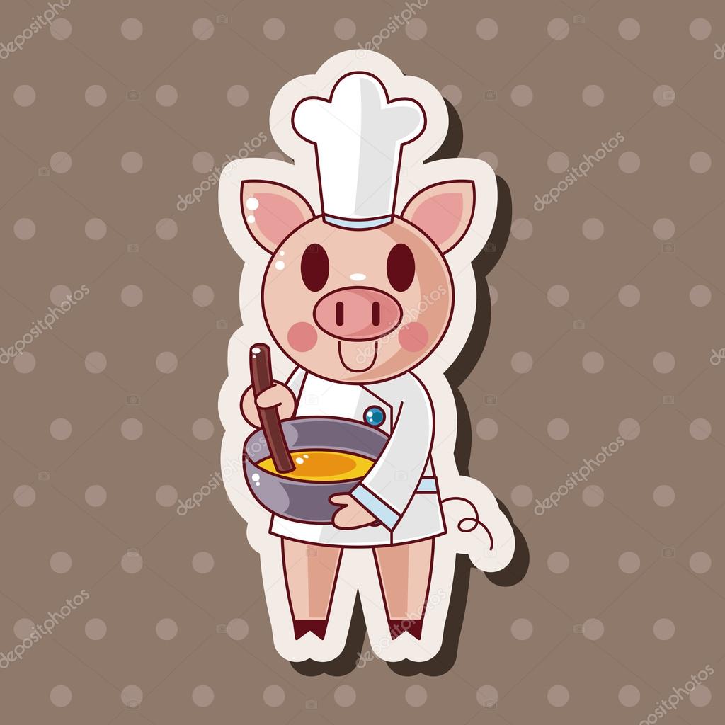 Animal chef cartoon theme elements Stock Illustration by ©mocoo2003 ...