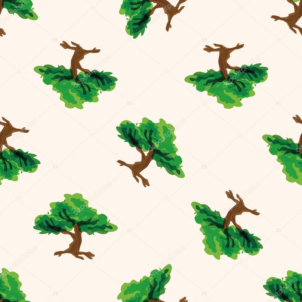 Tree , cartoon seamless pattern background Stock Illustration by ...