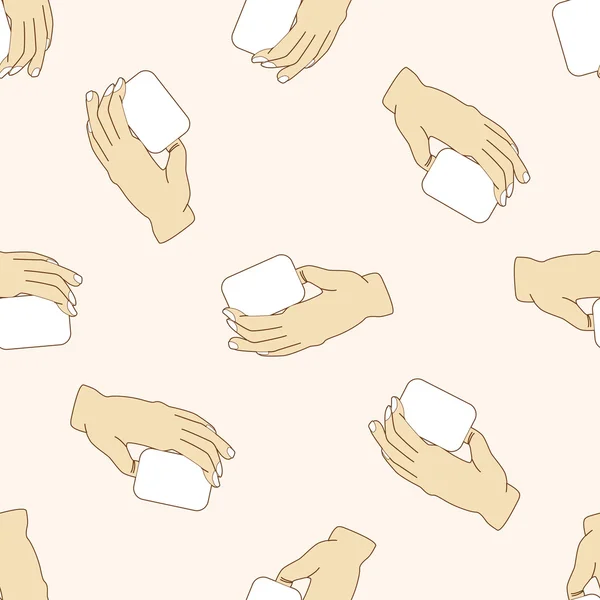 Hand holding paper , cartoon seamless pattern background Stock Vector Image by ©mocoo2003 #73668457