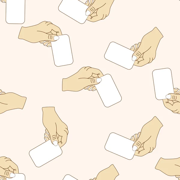 Hand holding paper , cartoon seamless pattern background Stock Vector Image by ©mocoo2003 #73668457