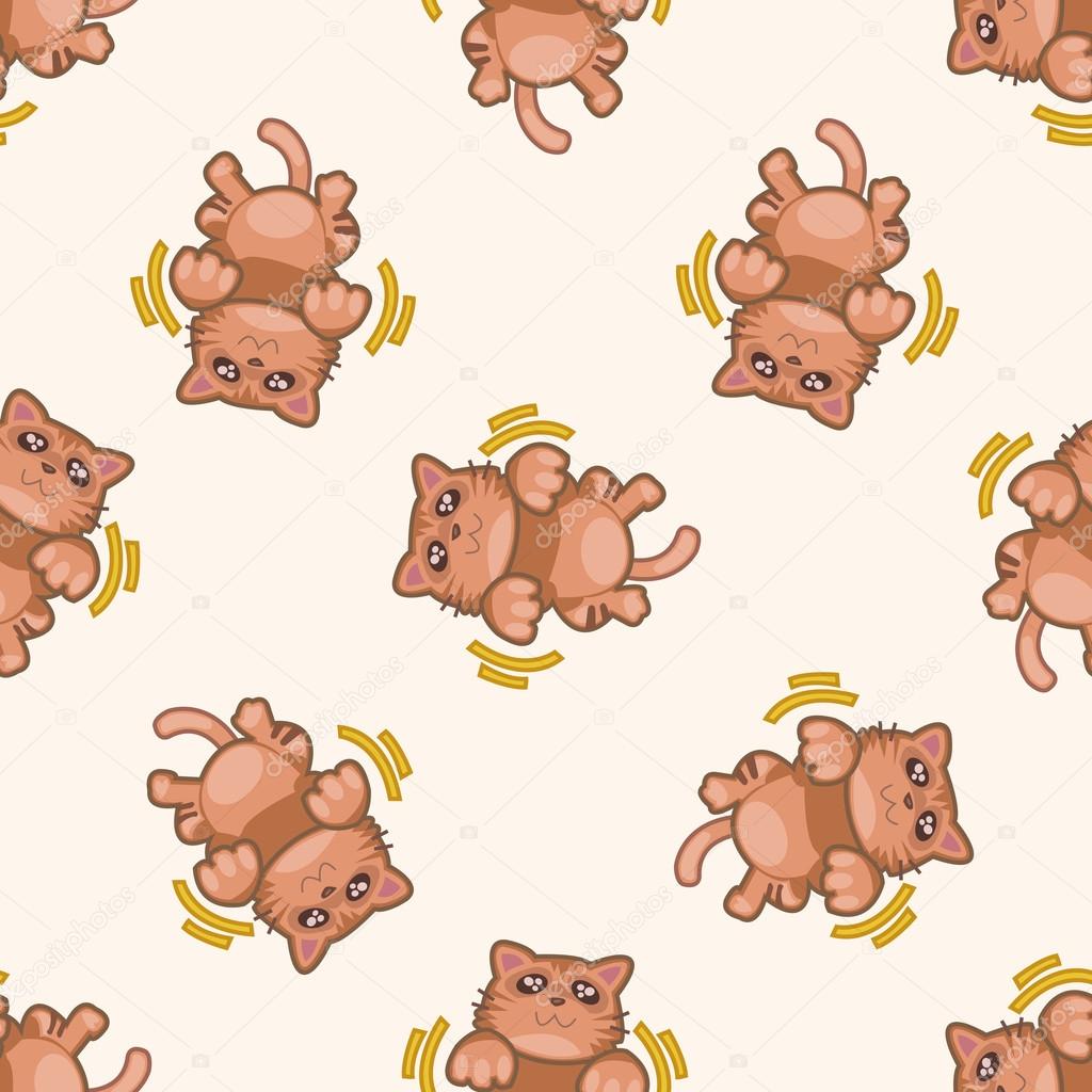Cat , cartoon seamless pattern background Stock Vector Image by ...