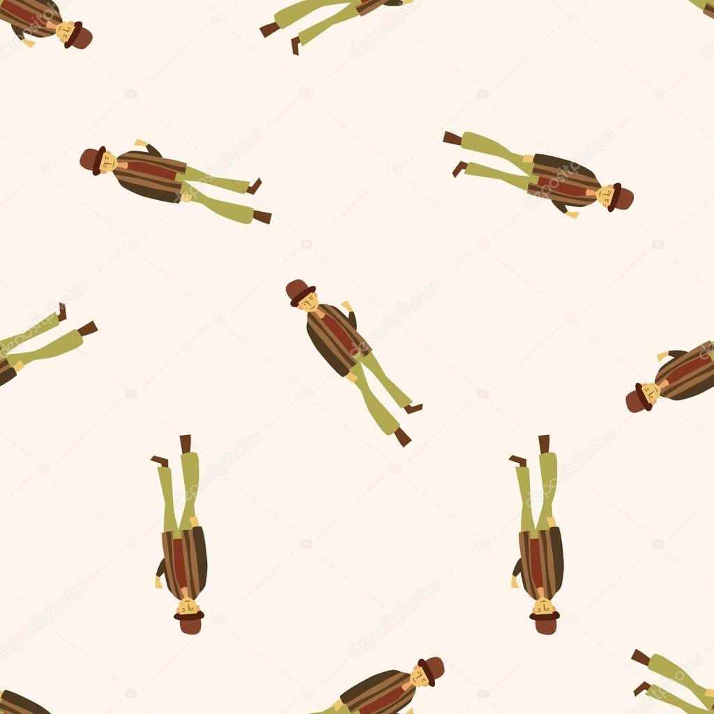 Boy man cartoon , cartoon seamless pattern background Stock Vector ...