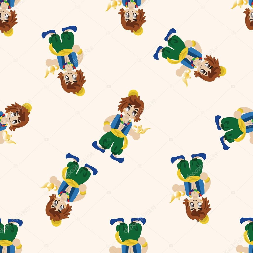 Fairytale Aladdin story , cartoon seamless pattern background Stock ...