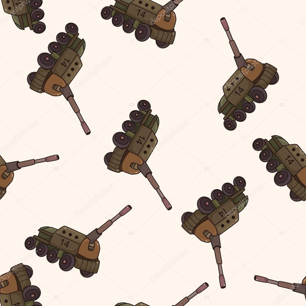 Tank , cartoon seamless pattern background Stock Illustration by ...