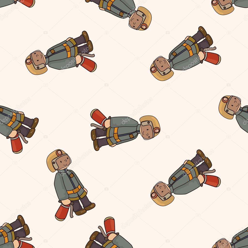 Fireman , cartoon seamless pattern background Stock Vector Image by ...