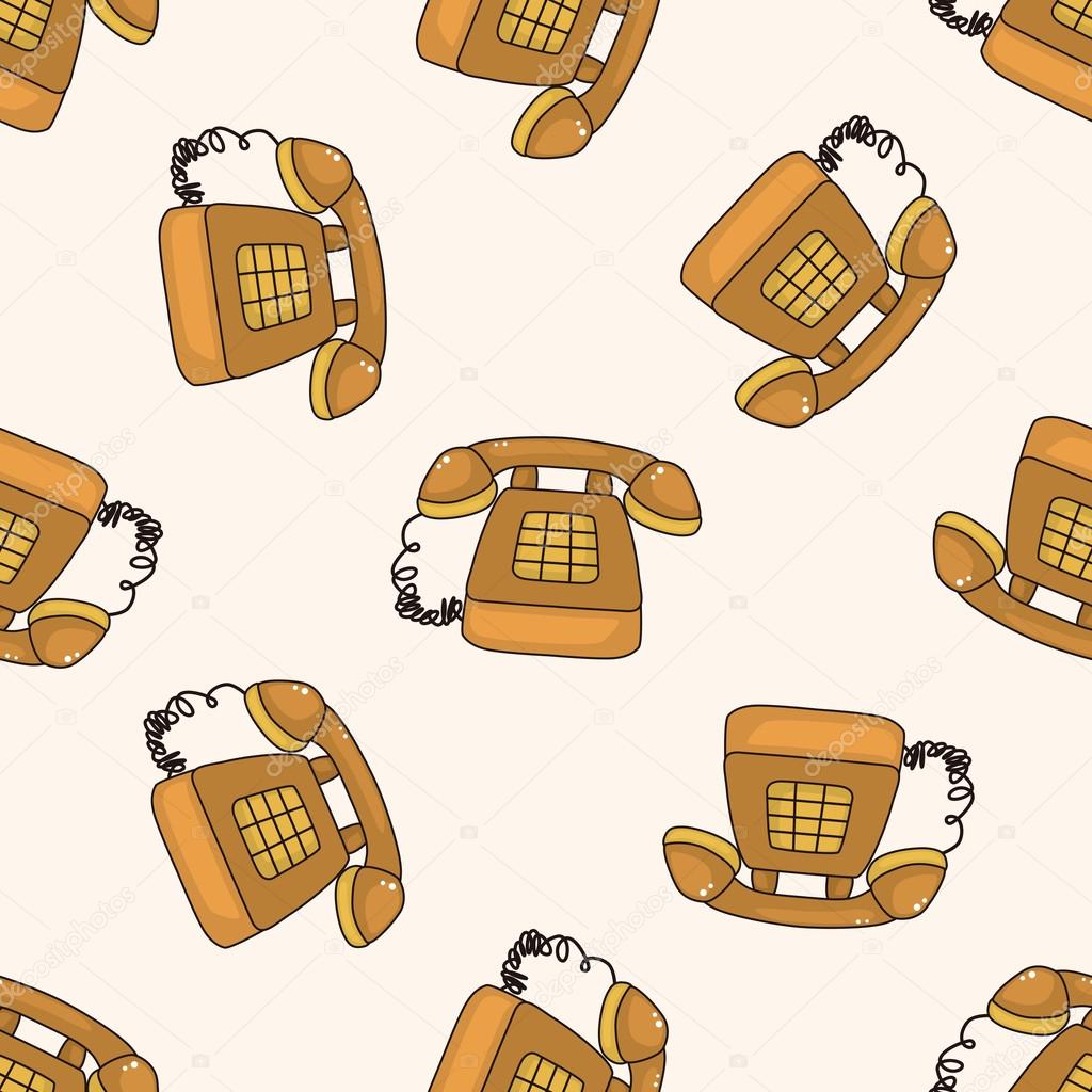 Telephone , cartoon seamless pattern background Stock Vector Image by ...