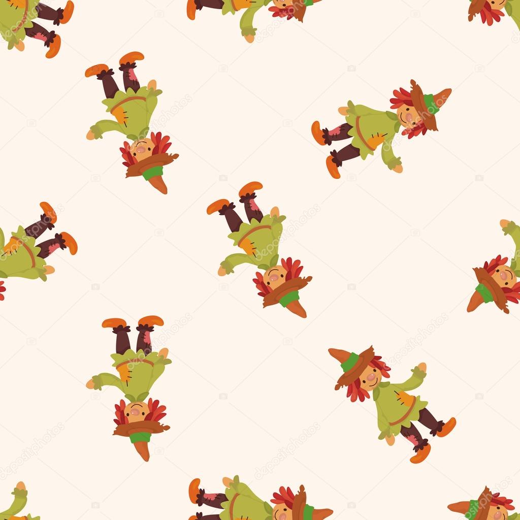 Scarecrow , cartoon seamless pattern background Stock Vector Image by ...